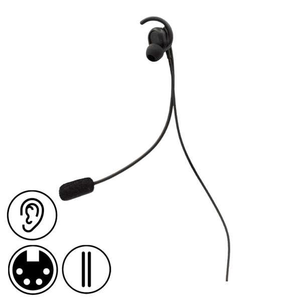 CrewCom In-Ear Universal Fit Electret Headset 4-Pin Female XLR ...